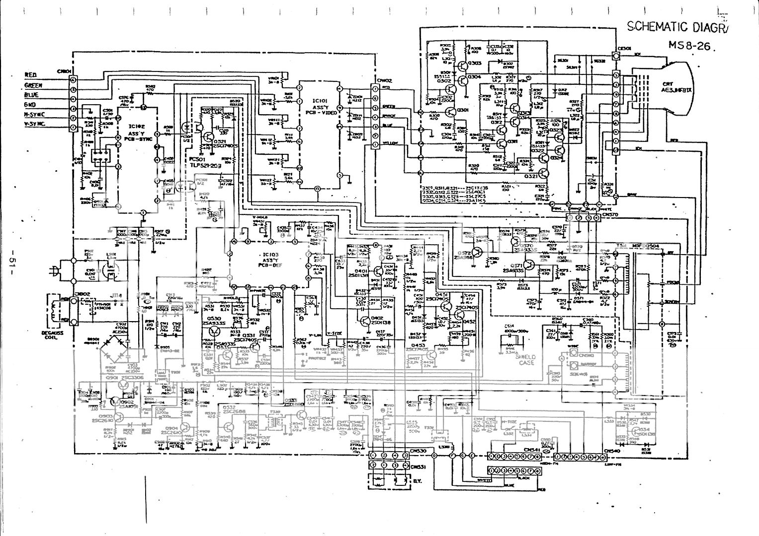 Schematic for Nanao MS8-26A chassis - Aussie Arcade